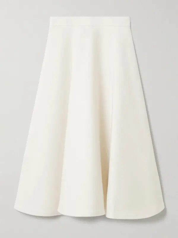 Max Mara Jersey Midi A-line Skirt - Neutrals