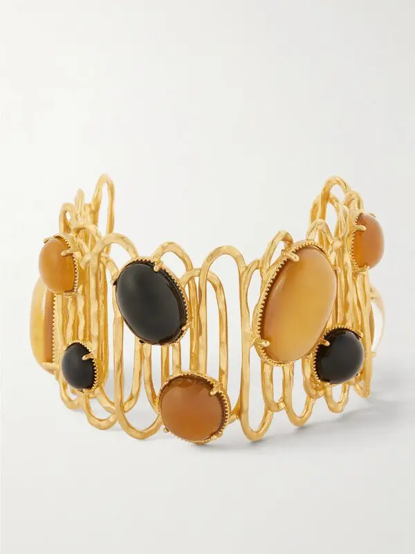 SONIA PETROFF Loop De Loop Gold-plated Cuff - Black