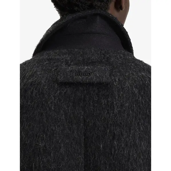 Hugo Double-breasted Relaxed-fit Wool-blend Coat