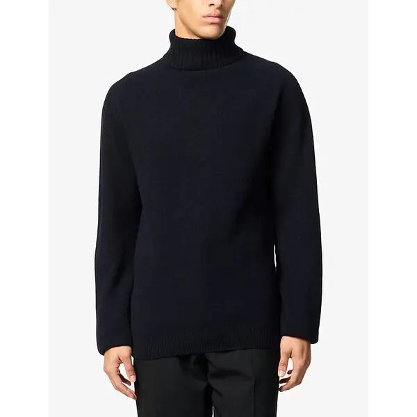 Sunspel Roll-neck Lambswool Jumper