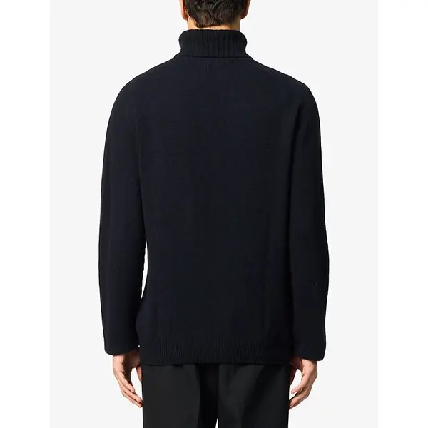 Sunspel Roll-neck Lambswool Jumper