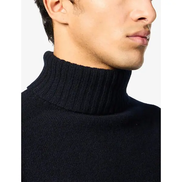 Sunspel Roll-neck Lambswool Jumper