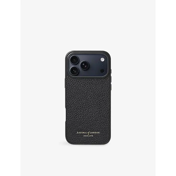 ASPINAL OF LONDON Grained-leather Iphone 17 Pro Max Case - Black