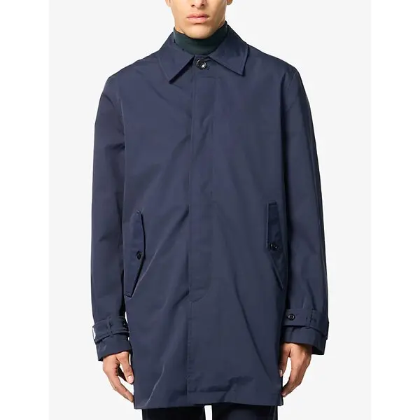 Paul Smith Fleece-lined Shell Trench Coat - Blue