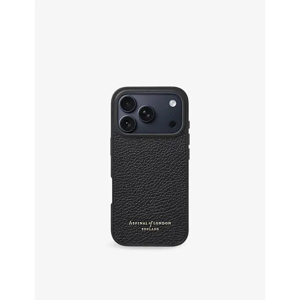 ASPINAL OF LONDON Grained-leather Iphone 17 Pro Case - Black