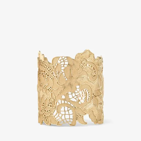 JIMMY CHOO Lace Cut-out Cuff Bracelet - Silver
