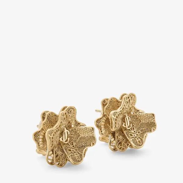 JIMMY CHOO Lace Corsage Stud Earrings