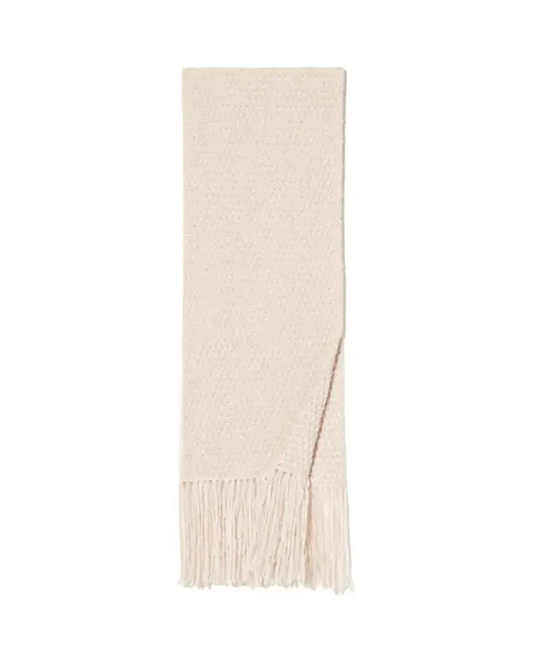 NILI LOTAN Morrissey Scarf - Ivory/beige Mouline
