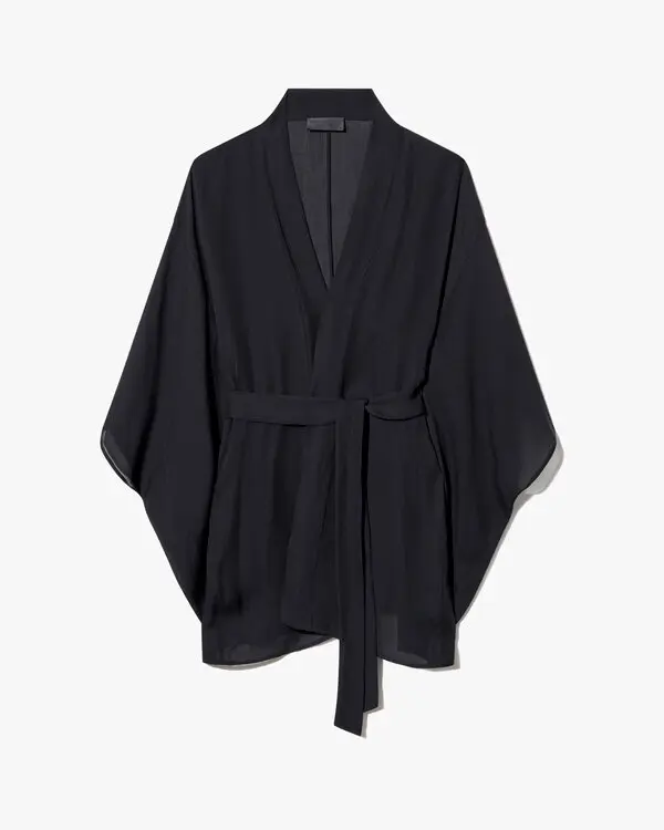 NILI LOTAN Kima Silk Kimono - Black