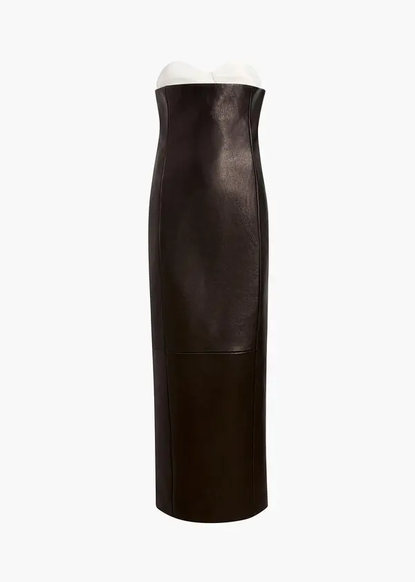 Khaite Yael Leather Dress - Black