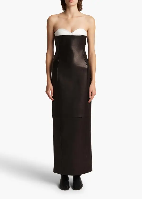 Khaite Yael Leather Dress