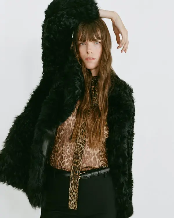 NILI LOTAN Josie Shearling Coat
