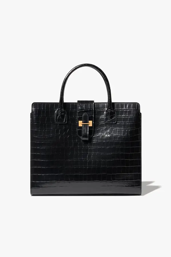 NILI LOTAN Lou Top Handle Bag - Black