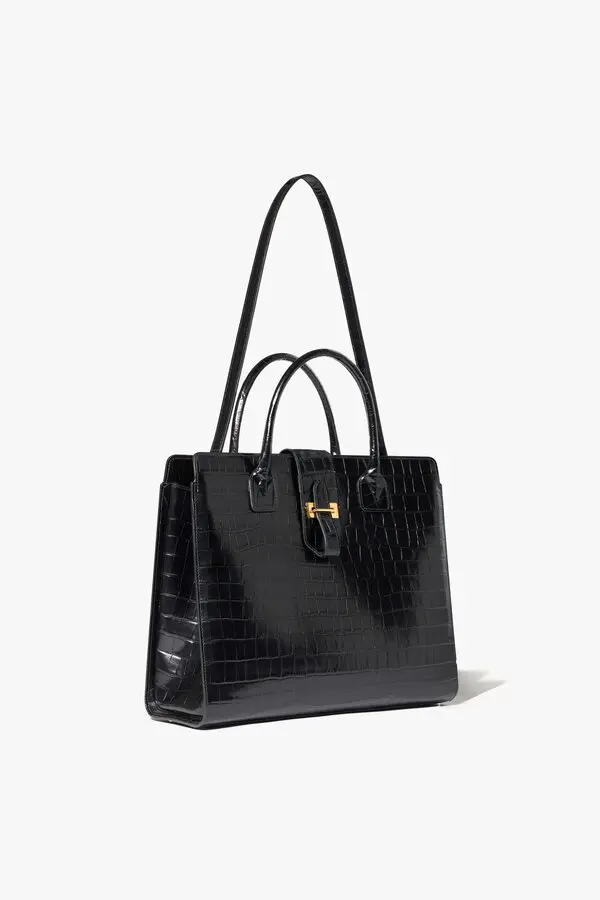 NILI LOTAN Lou Top Handle Bag - Black