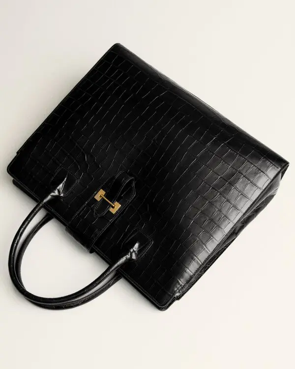 NILI LOTAN Lou Top Handle Bag - Black