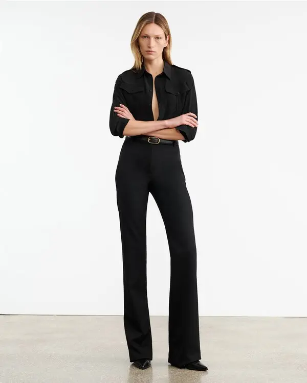 NILI LOTAN Corette Wool Pant - Black