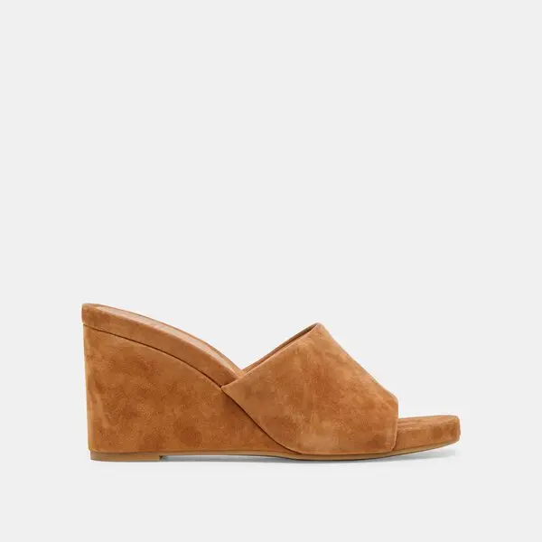DOLCEVITA Holta Suede Wedge Clogs - Brown Suede