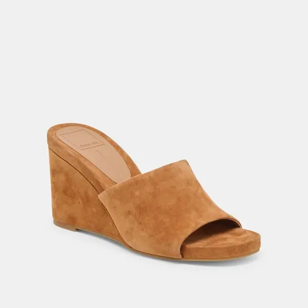 DOLCEVITA Holta Suede Wedge Clogs - Brown Suede