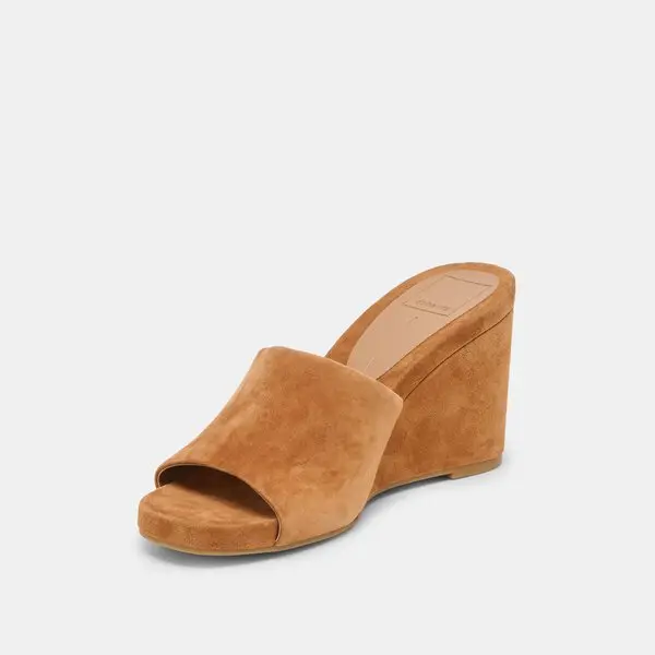 DOLCEVITA Holta Suede Wedge Clogs - Brown Suede