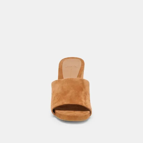 DOLCEVITA Holta Suede Wedge Clogs - Brown Suede