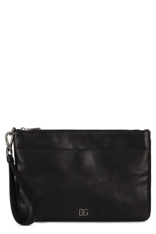 Dolce & Gabbana Leather Toiletry Bag - Black