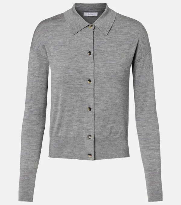 Max Mara Medeola Wool-blend Cardigan - Grey