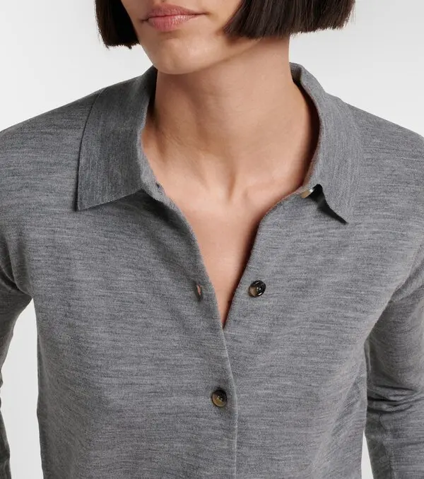 Max Mara Medeola Wool-blend Cardigan - Grey