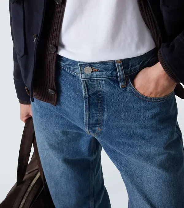 FRAME Relaxed Distressed Straight Jeans