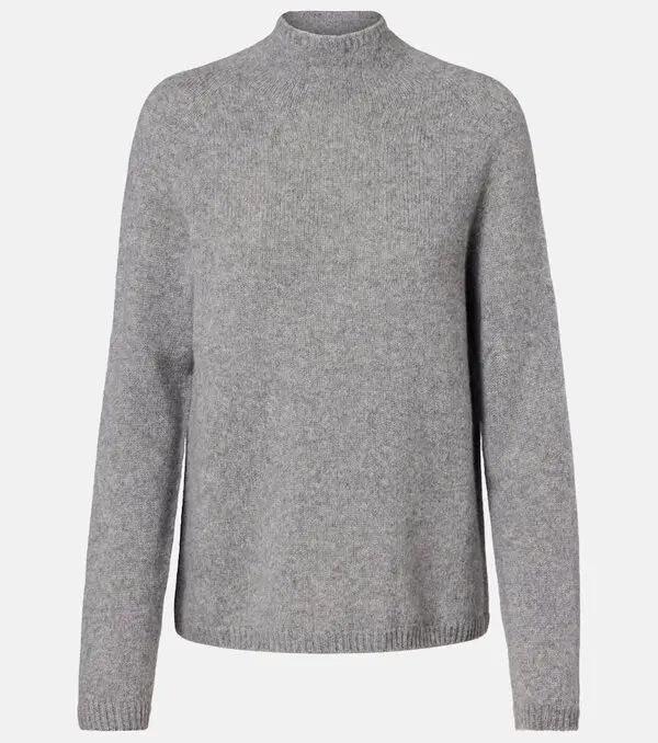 Max Mara Wool And Cashmere-blend Turtleneck Sweater - Grey