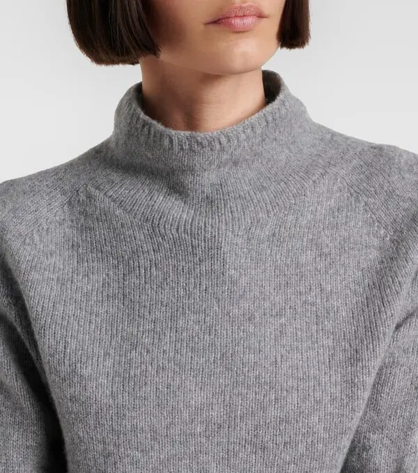 Max Mara Wool And Cashmere-blend Turtleneck Sweater - Grey