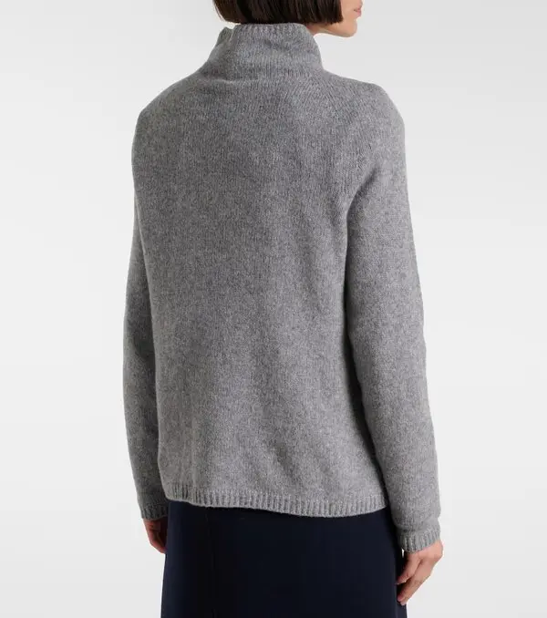 Max Mara Wool And Cashmere-blend Turtleneck Sweater - Grey