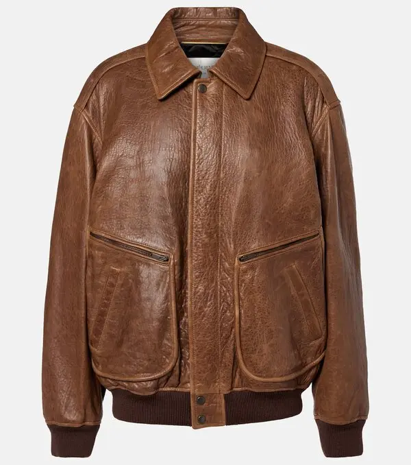 Saint Laurent Padded Leather Blouson Jacket