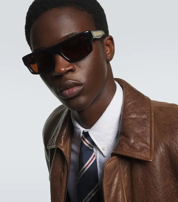 JACQUES MARIE MAGE Cleavon 57 Rectangular Sunglasses - Black