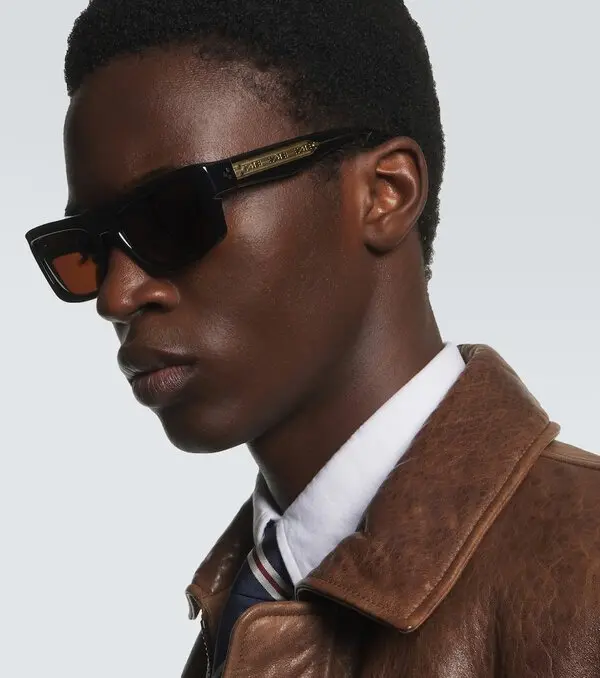 JACQUES MARIE MAGE Cleavon 57 Rectangular Sunglasses - Black