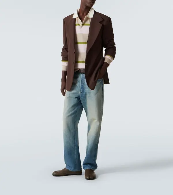 Arch4 Mr Salvatore Striped Cashmere Polo Sweater