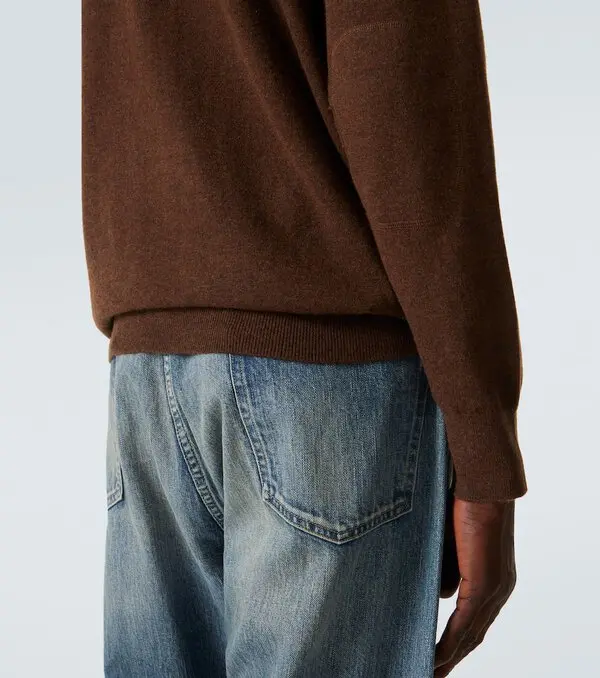 Arch4 Mr Fenchurch Cashmere Half-zip Sweater - Brown