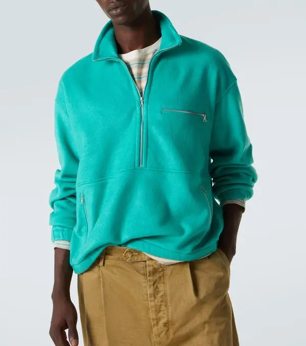 Auralee Silk Fleece Half-zip Sweater