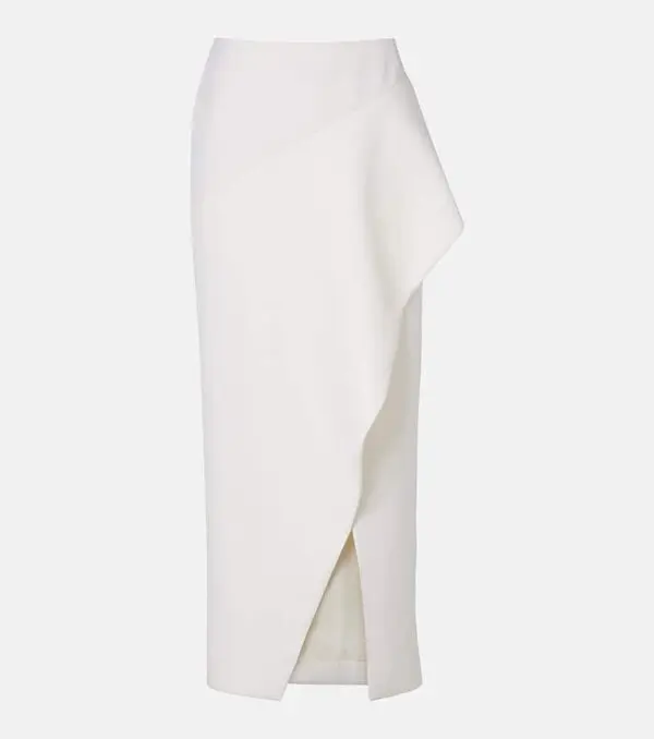 Khaite Jaia Wool Midi Skirt