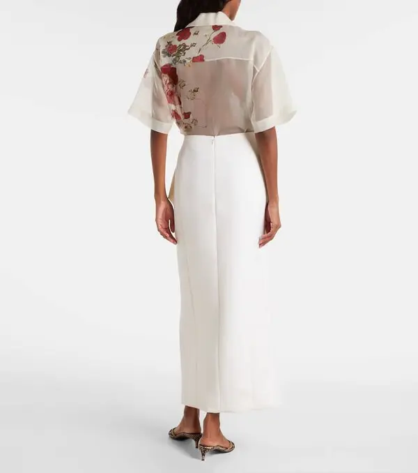 Khaite Jaia Wool Midi Skirt