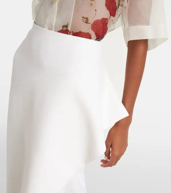 Khaite Jaia Wool Midi Skirt