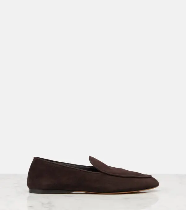 THE ROW Awar Suede Loafers - Brown