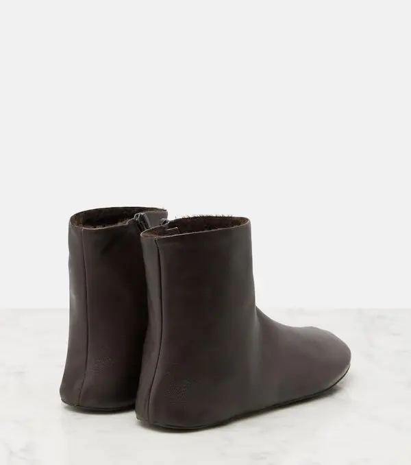 THE ROW Stella Shearling-lined Ankle Boots