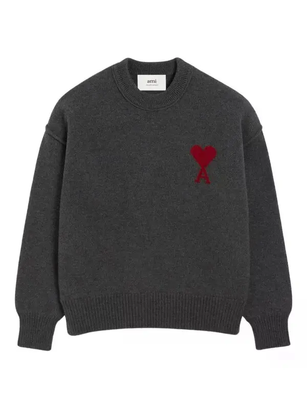 AMI Paris De Coeur Heart Motif Sweater
