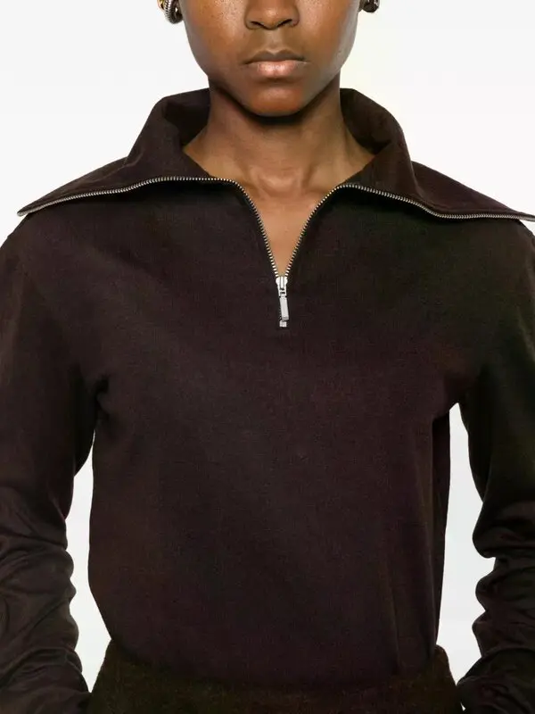 ENTIRE STUDIOS Half-zip Fitted Sweatshirt