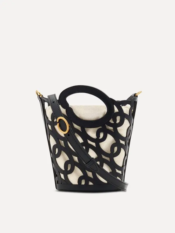 Oscar De La Renta Chain-link Leather Mini Tote