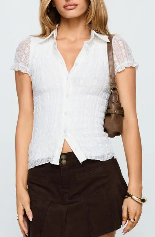 Princess Polly Melaniya Lace Button Up Top