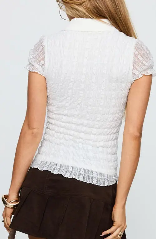 Princess Polly Melaniya Lace Button Up Top