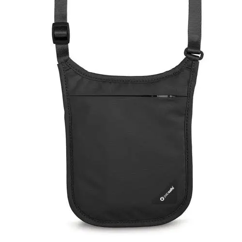 PACSAFE Rfid Blocking Neck Pouch - Black