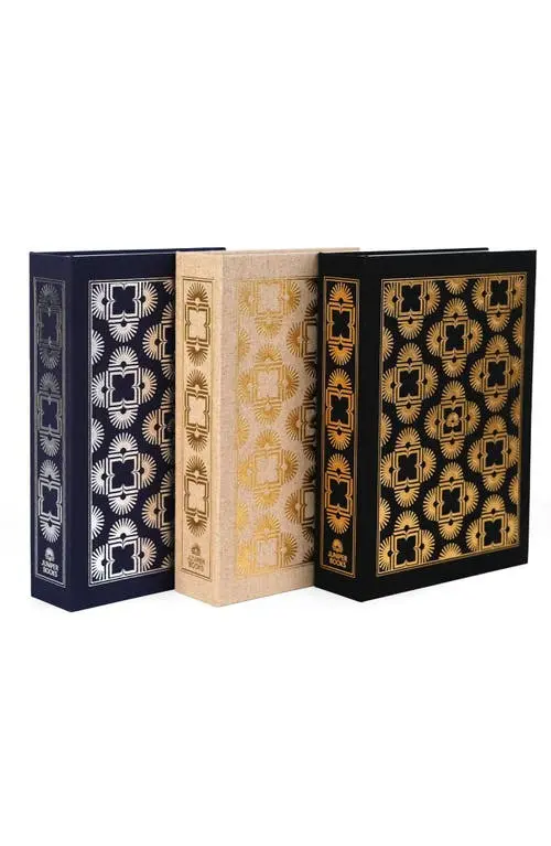 JUNIPER BOOKS Dust Jacket Storage Box - Neutral And Gold