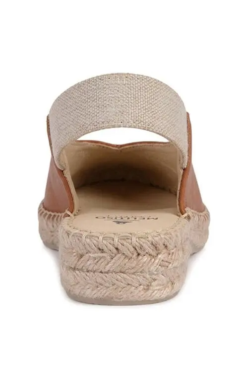 MENINA STEP Vayrac Leather Espadrille - Tan